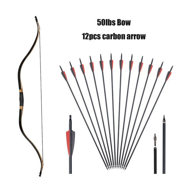 20-50lbs Traditional Long Bow Set - Recurve Archery Bow – Battling Blades
