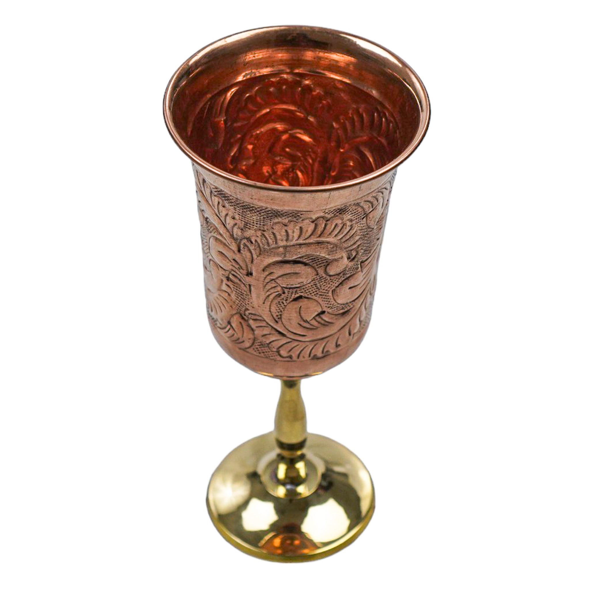 Handcrafted Copper Goblet - Elegant Drinking Cup | Battling Blades