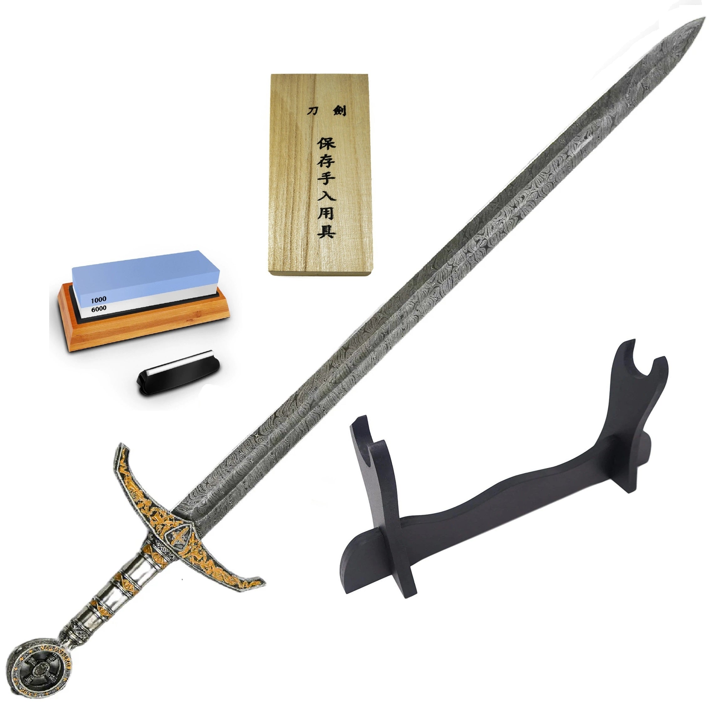 King's Sword Bundle | Damascus Steel Longswords | Battling Blades