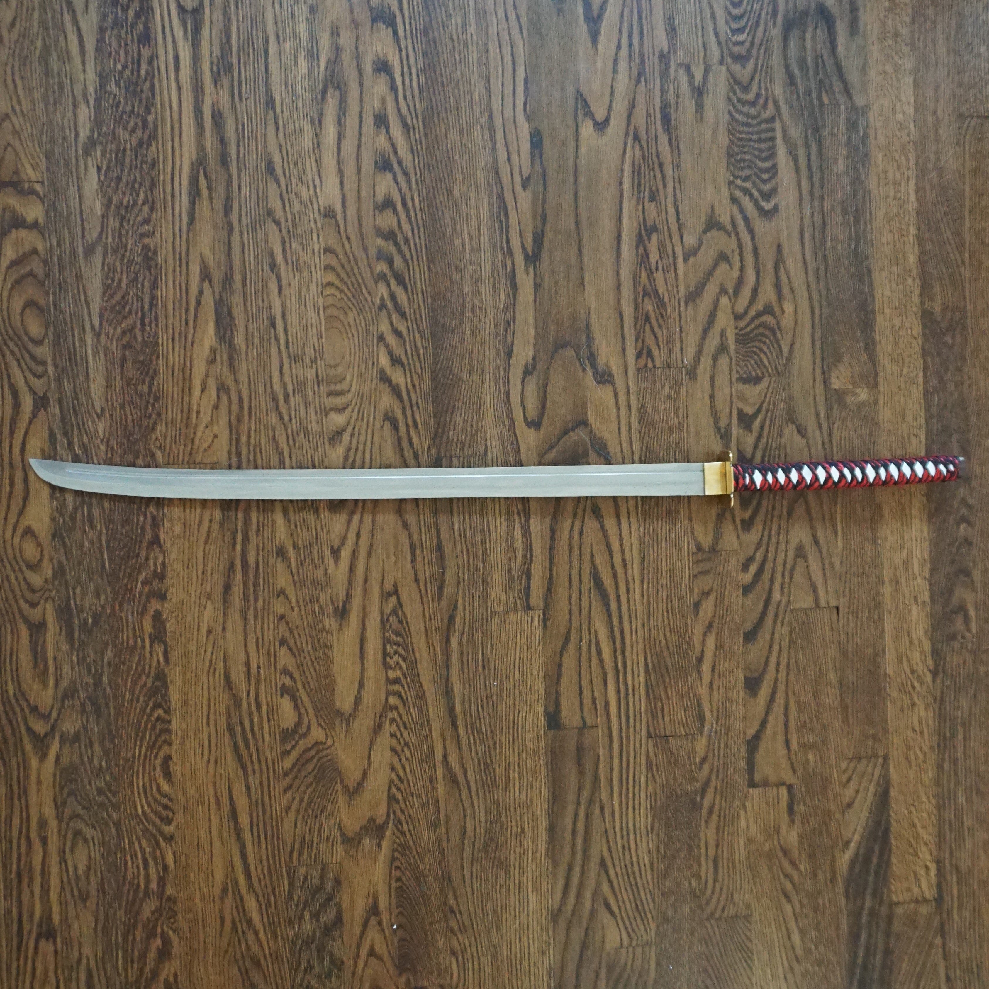Red Katana Sword -Handmade High Carbon Damascus Steel – Battling Blades