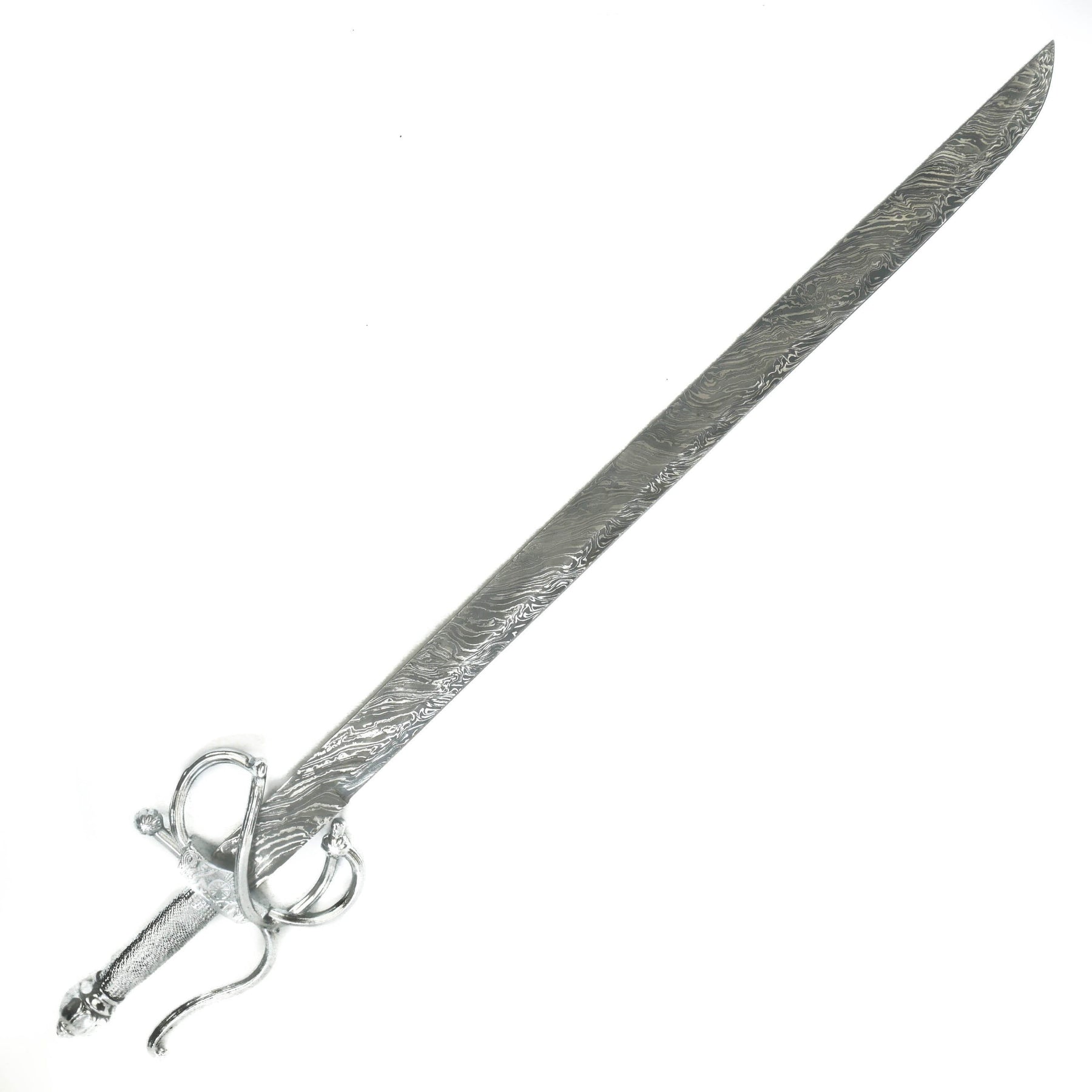 Rapier Sword - Handmade High Carbon Damascus Steel - 36" – Battling Blades