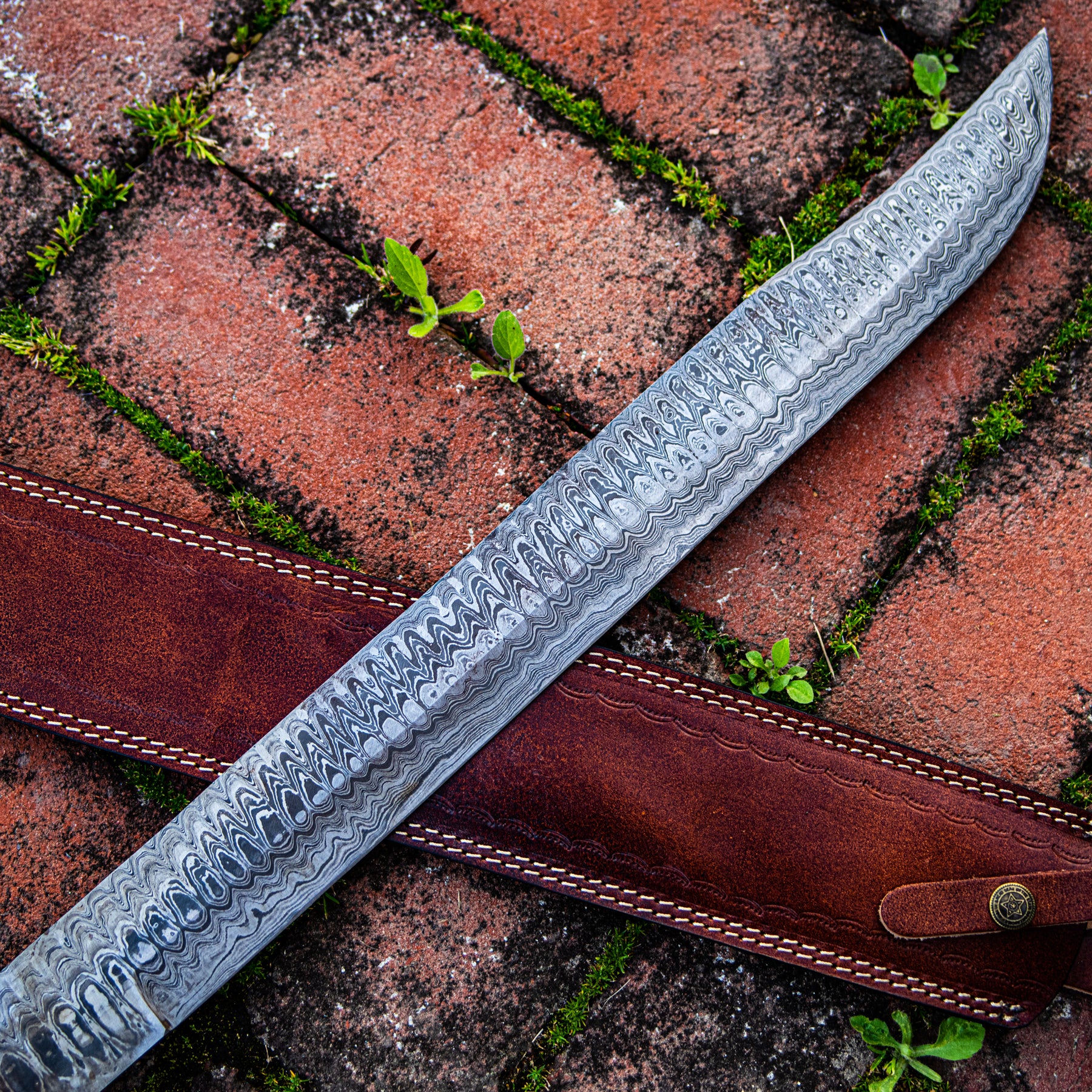 Messer Sword- High Carbon Damascus Steel -26" - Grosse Messer ...